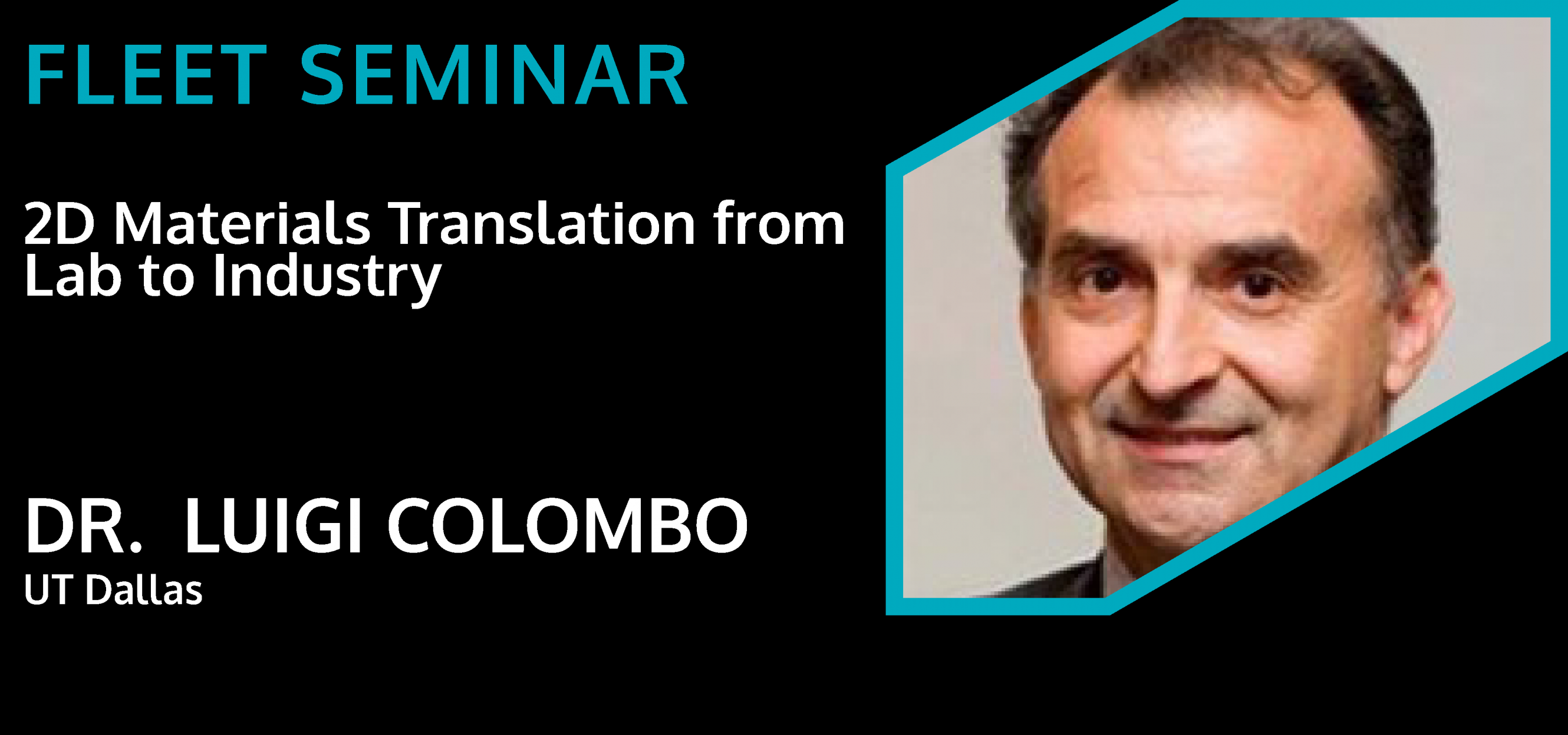 Dr. Luigi Colombo 2D Materials – Translation from Lab to Industry | ARC Centre of Excellence in ...