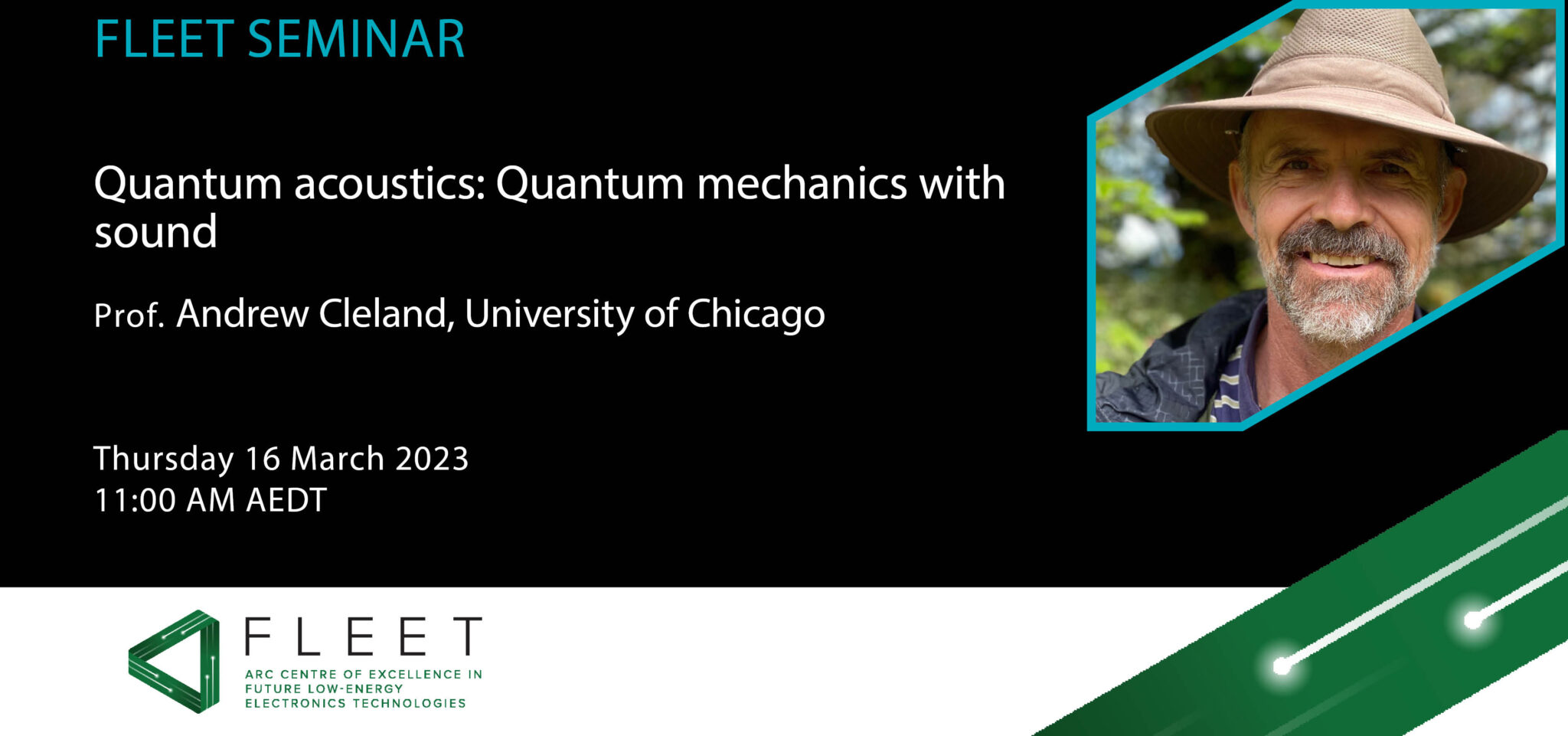 FLEET seminar. Quantum acoustics: Quantum mechanics with sound | ARC ...