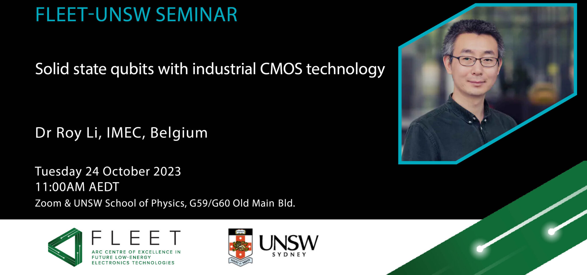 FLEET-UNSW seminar Solid state qubits with industrial CMOS technology ...